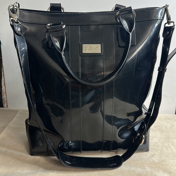 Beijo | Bags | Beijo Business Class Tote Black Paton Leather Vinyl ...